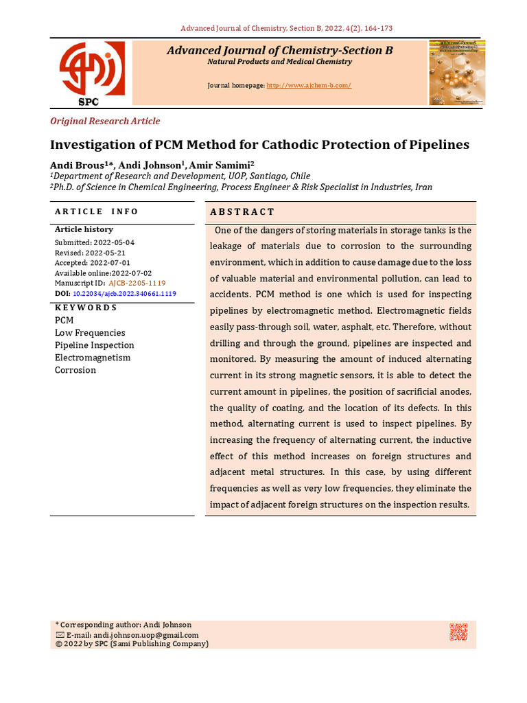 PCM Survey | PDF | Alternating Current | Corrosion
