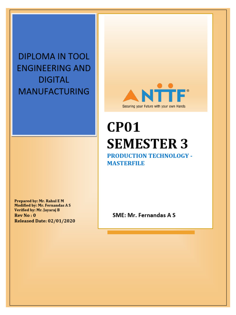 CP01 Sem 3 Production Technology 2020 | PDF | Grinding (Abrasive Cutting) | Machining