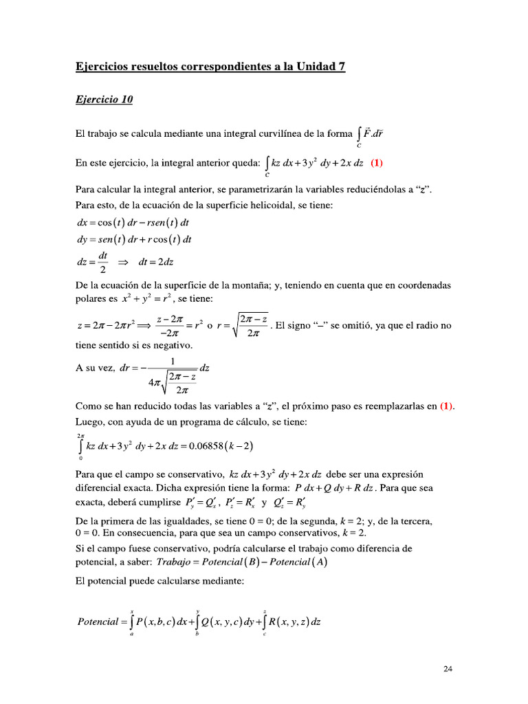 U7 - Anexo - algunos ejercicios | PDF