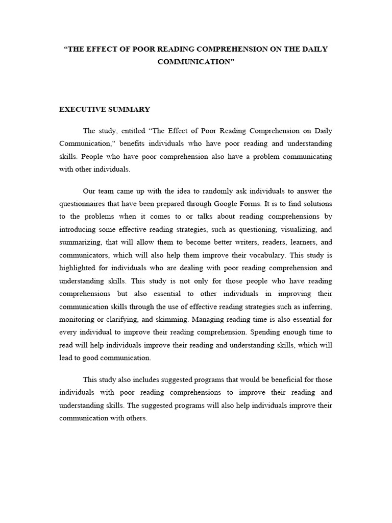 Case-study | PDF | Reading Comprehension | Communication