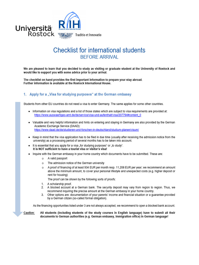 Checkliste ENG 1 | PDF | Travel Visa | Identity Document
