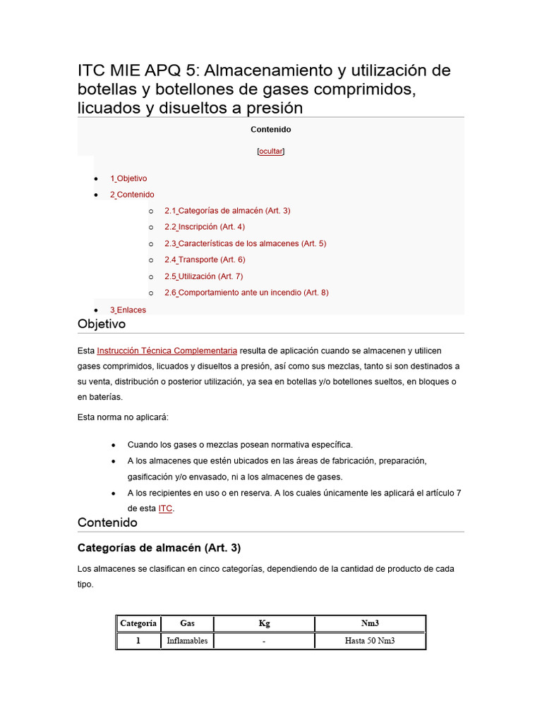 Itc Mie Apq 5 | PDF | Gases | Almacén