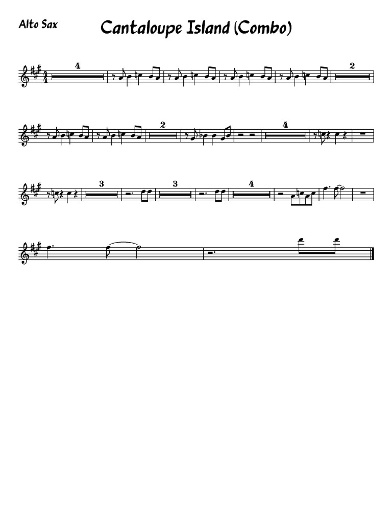 Cantaloupe Island (Combo) 2023-Alto - Sax | PDF