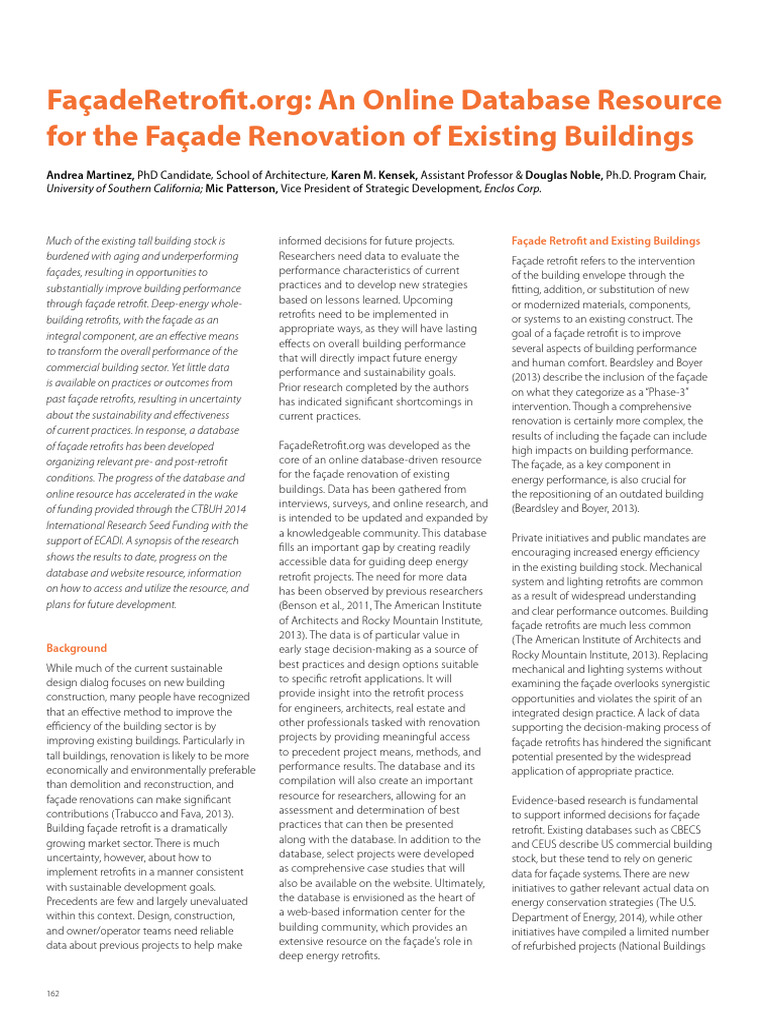 FaçadeRetrofit - Org-An Online Database Resource For The Facade ...