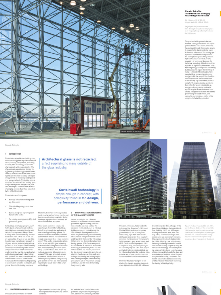 Facade Retrofits-The Dilemma of The Highly Glazed High-Rise Facade | PDF | Building Engineering ...