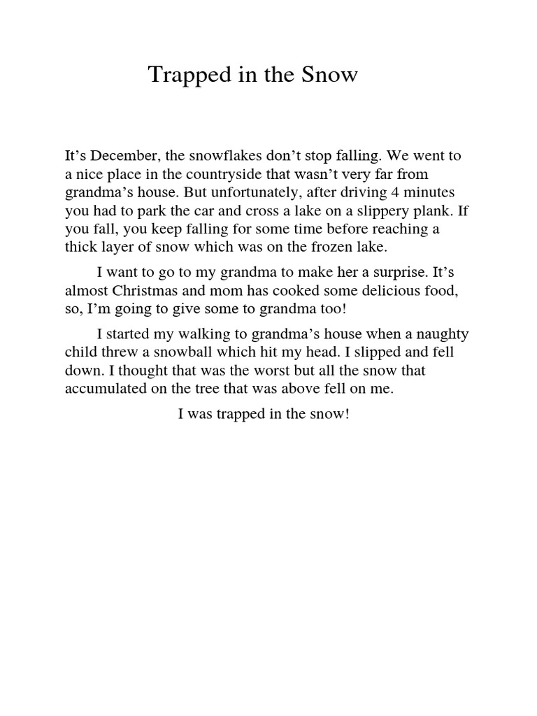 Trapped in The Snow | PDF