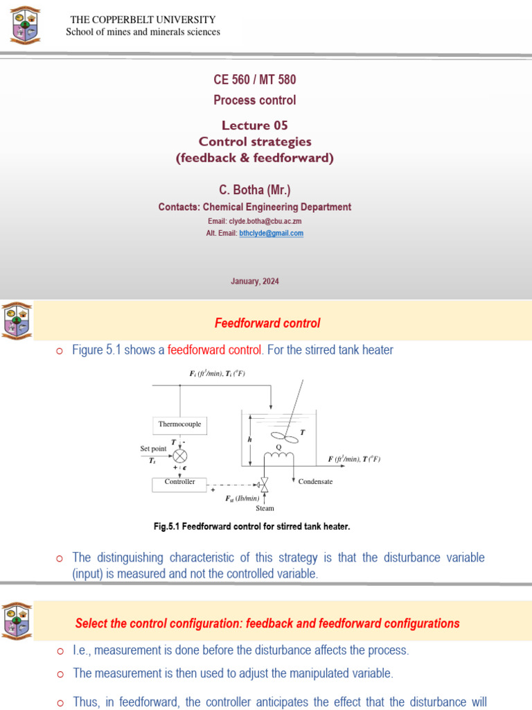 Process control-lecture 05 | PDF | Feedback | Automation
