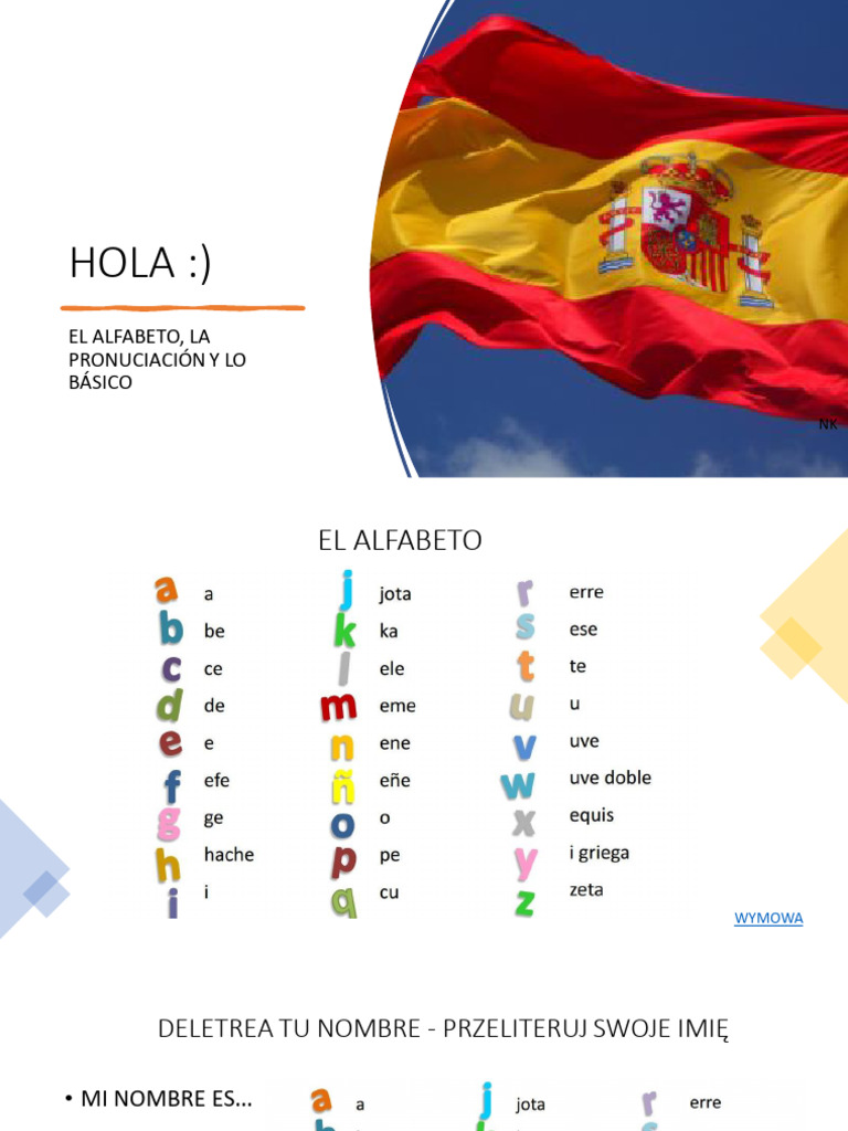 El Alfabeto y La Pronuciación - y Lo Basico | PDF