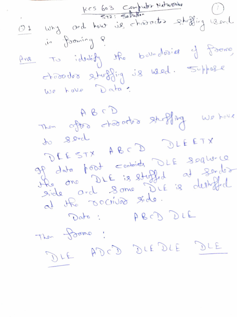 Computer Network KCS-603 ST-2 Sol Even 20-21 | PDF