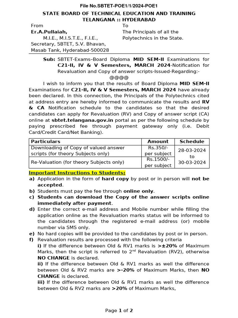 RVCA Notification-MID2 MAR 2024-DSC | PDF | Payments | Money