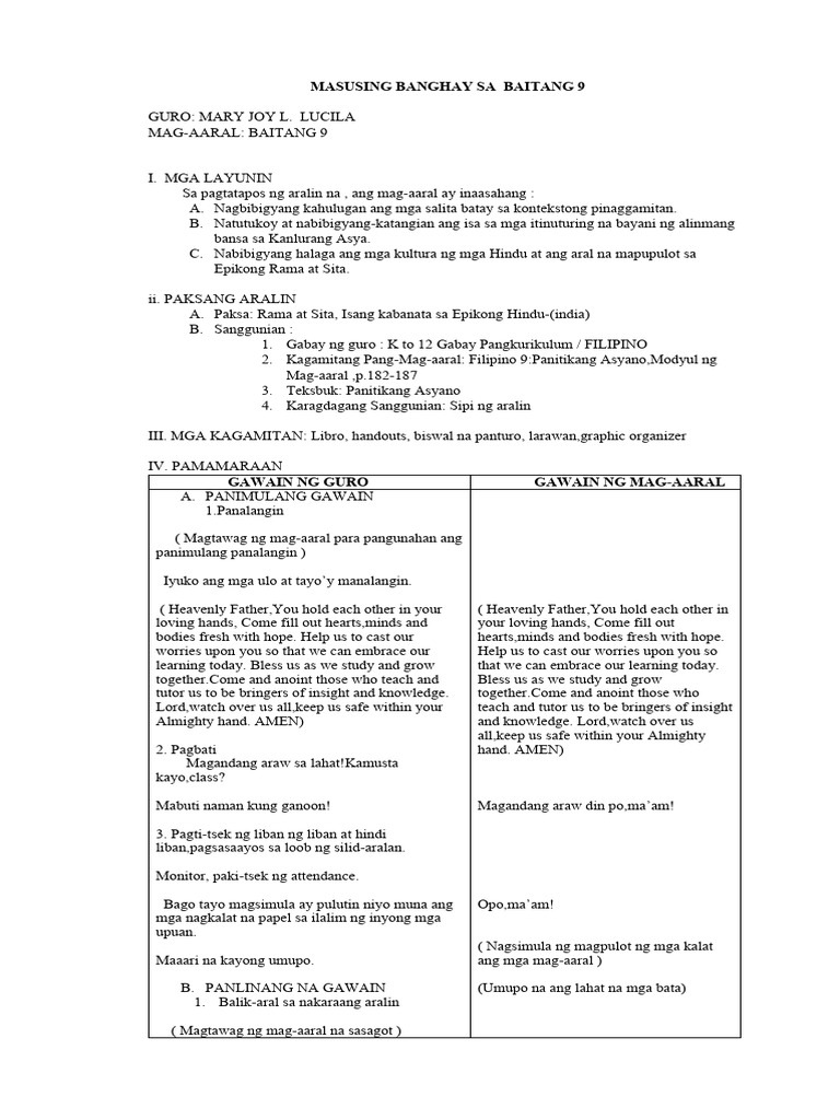 DLP Grade 9 FILIPINO | PDF