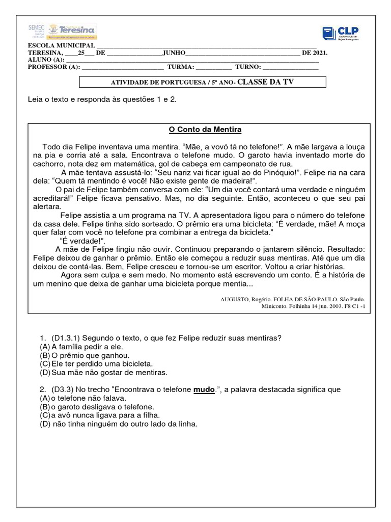 Ativ Port 25.05 Opinião Adjet | PDF | Negros | Telefone