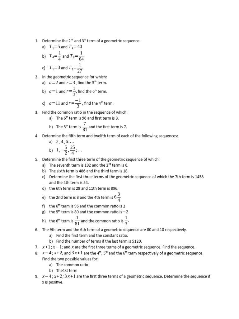 Exercise 1 | PDF | Mathematics