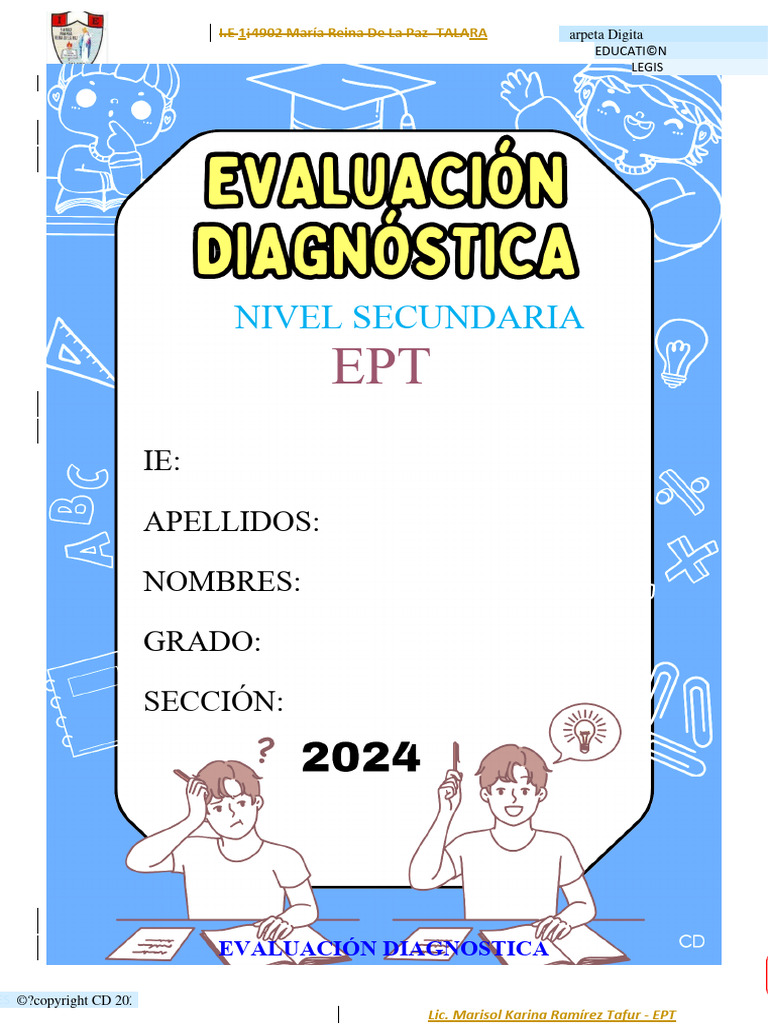 1°-2° Evaluación Diagnostica - Ept | PDF | Evaluación | Iniciativa empresarial