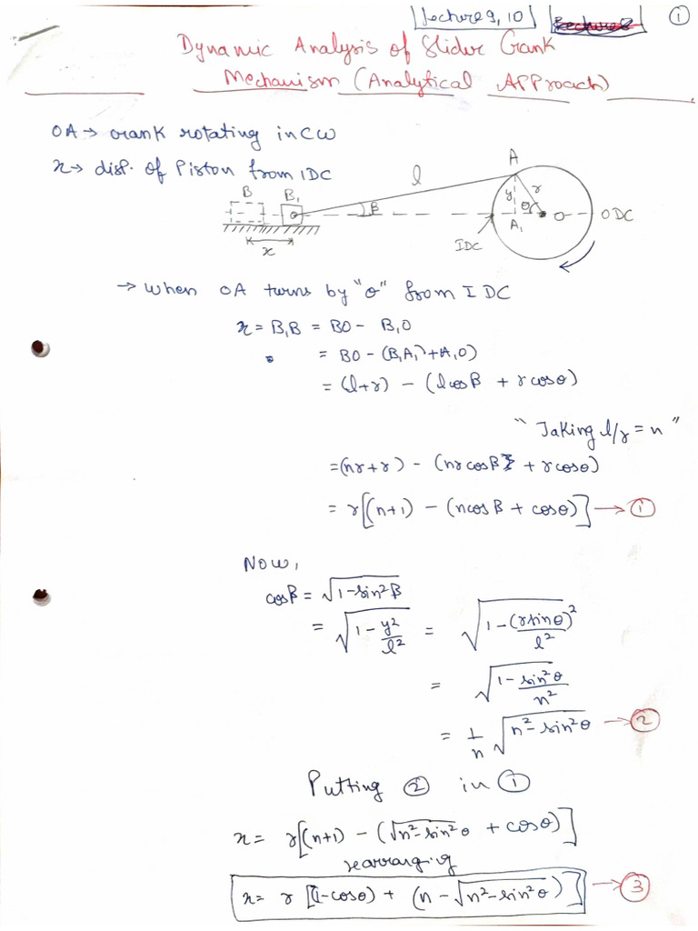 Lecture 9, 10 Dynamic Analysis of Single Slider Analytical Approach | PDF