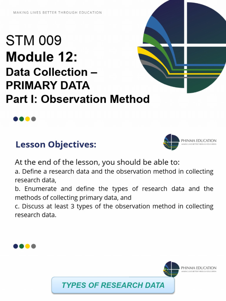 STM 009 Module 12 | PDF | Data | Observation