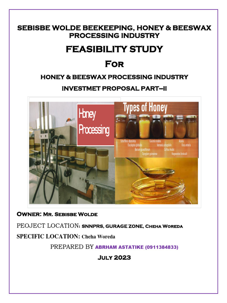 Honey Beeswax Processin Industry | PDF | Net Present Value | Honey
