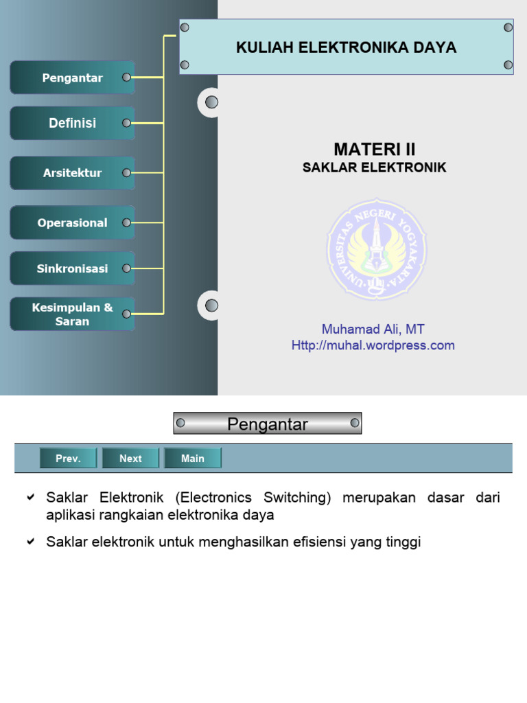 Materi 2 Saklar Elektronik | PDF | Power Electronics | Electronics