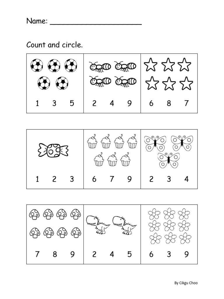 Counting Worksheet | PDF