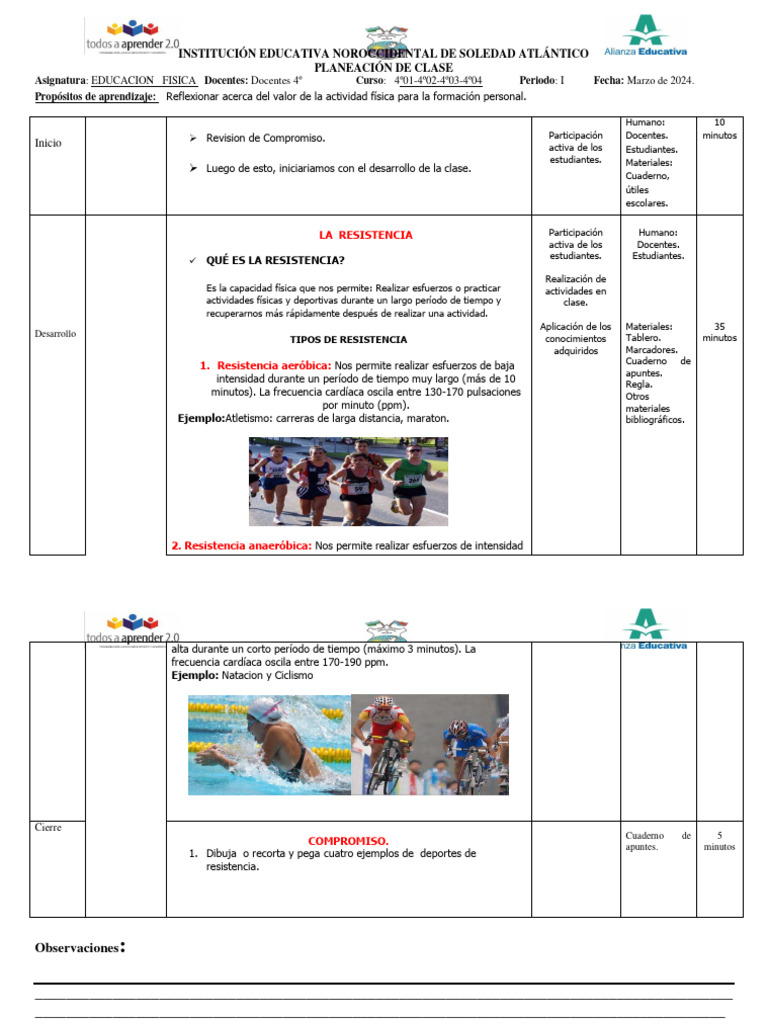 Educacion Fisica Clase # 2 | PDF