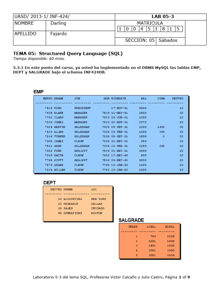 INF424_05_LAB03_SQL | PDF | Informática | Bases de datos