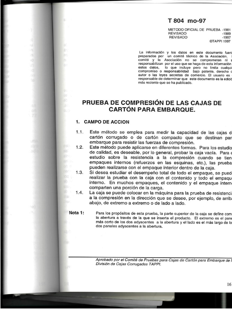 Tappi 804 BCT | PDF