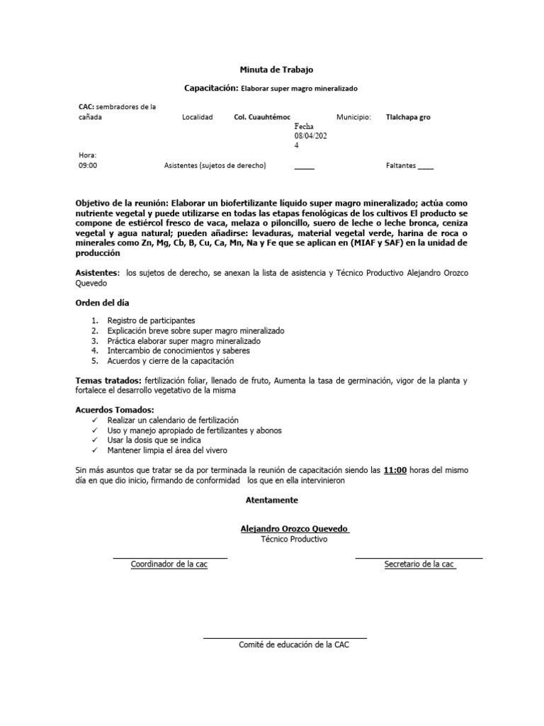 Minuta_SUPER MAGRO M | PDF | Fertilizante | Agricultura