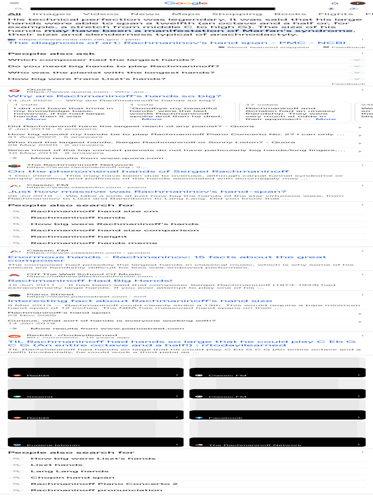 Why Was Rachmaninoff's Hands So Big - Google Search | PDF | Piano | Classical Music