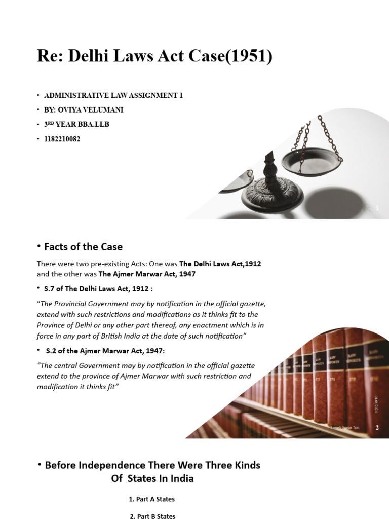 Re-delhi laws act case | PDF | Legislature | Constitutional Law