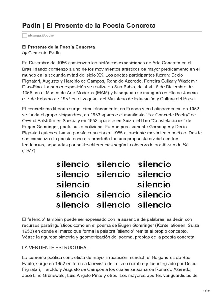 Vicente Padin El Presente de La Poesía Concreta | PDF | Poesía | Semiótica