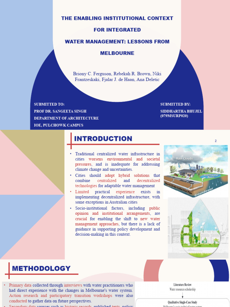 Sid-The Enabling Institutional Context For Integrated | PDF | Stormwater | Water