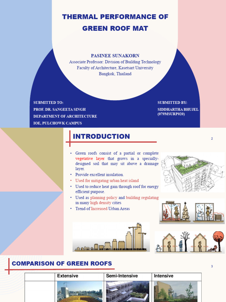 Sid-Thermal Performance of Green Roof Mat | PDF | Building Insulation ...