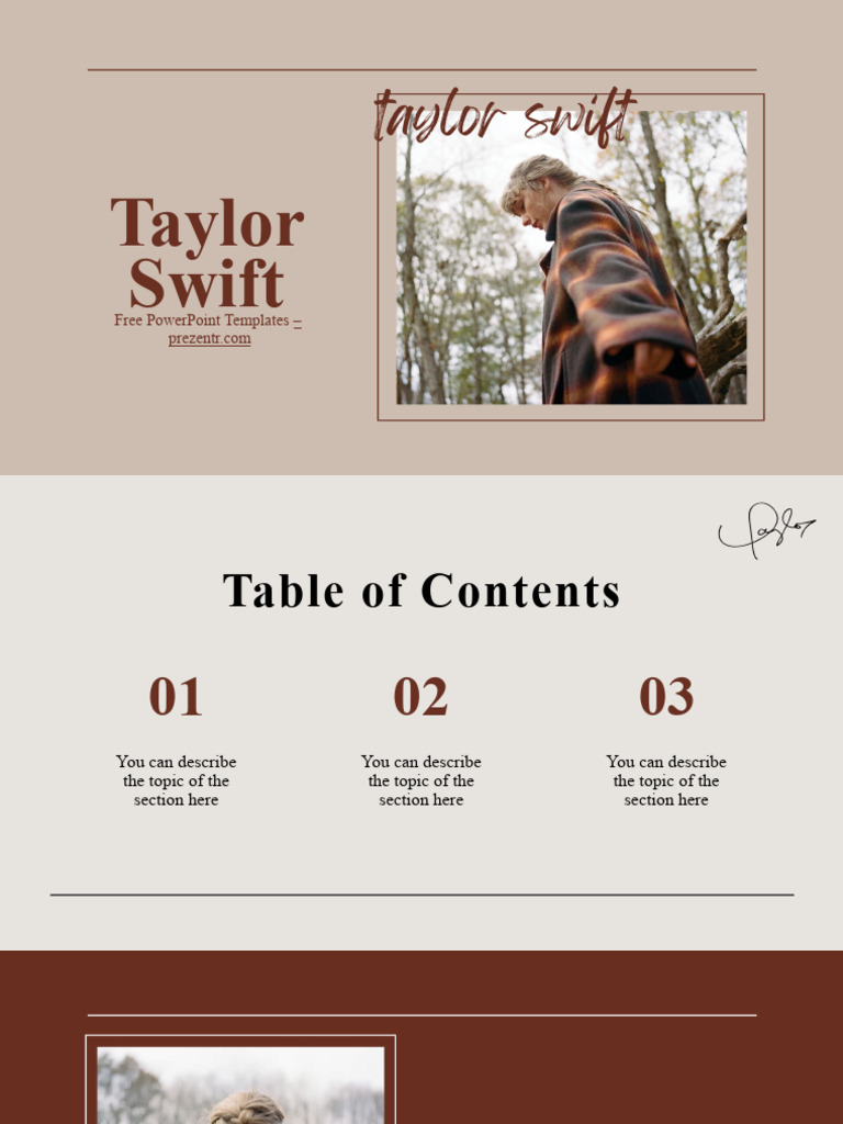 Taylor Swift PowerPoint Templates | PDF