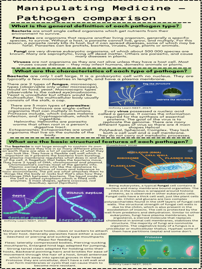 Types of Pathogen Infographic/Poster) | Download Free PDF | Virus ...