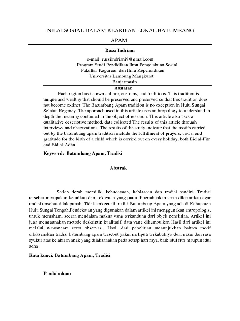 Batumbang Apam | PDF