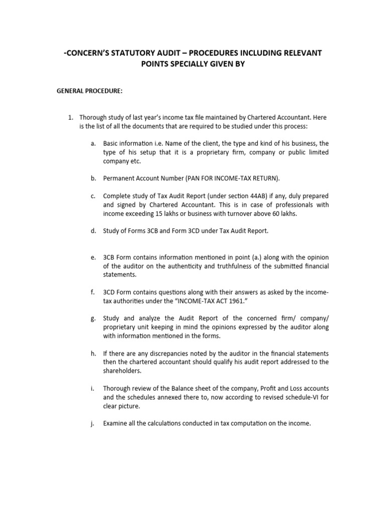 General Audit Checklist | PDF | Cheque | Auditor's Report