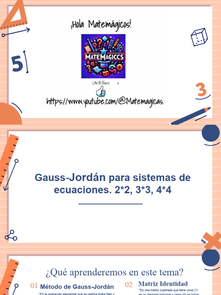 Método Gauss-Jordán en Ecuaciones | PDF | Álgebra | Matemáticas
