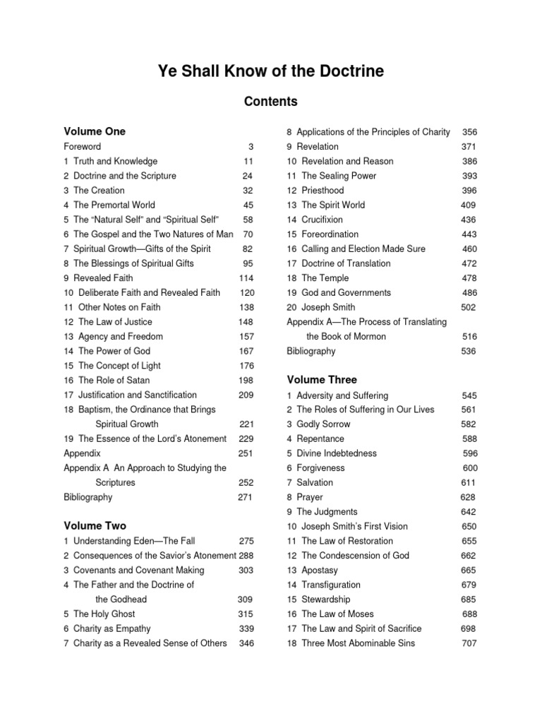 Ye Shall Know of The Doctrine | PDF | Truth | Knowledge