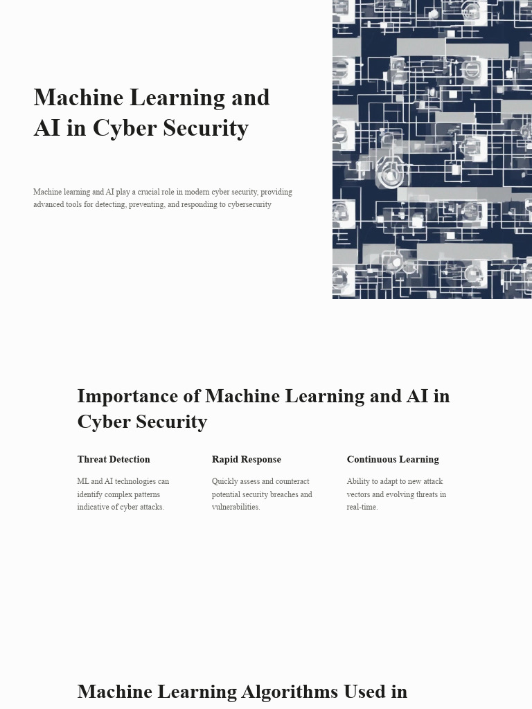 Machine Learning and AI in Cyber Security | PDF | Machine Learning ...