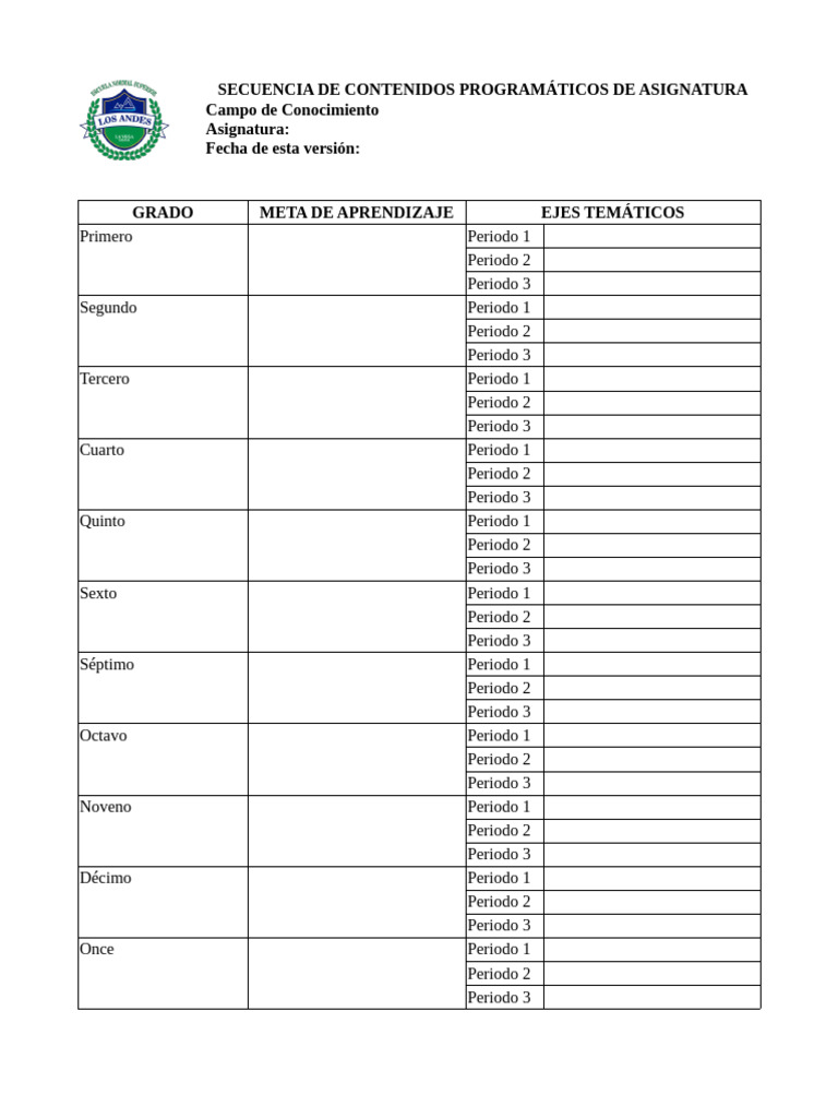Secuencia de Contenidos Programaticos-Lenguaje 22 | PDF