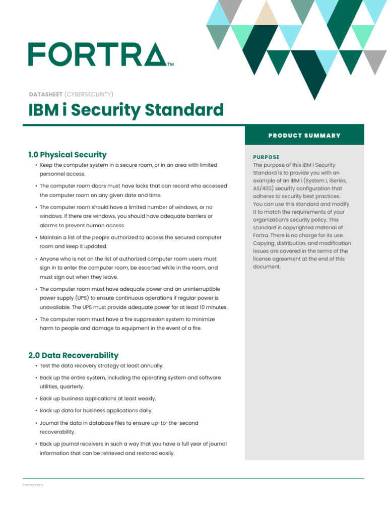PT Ibmi Security Policy Guide | PDF | Security | Computer Security