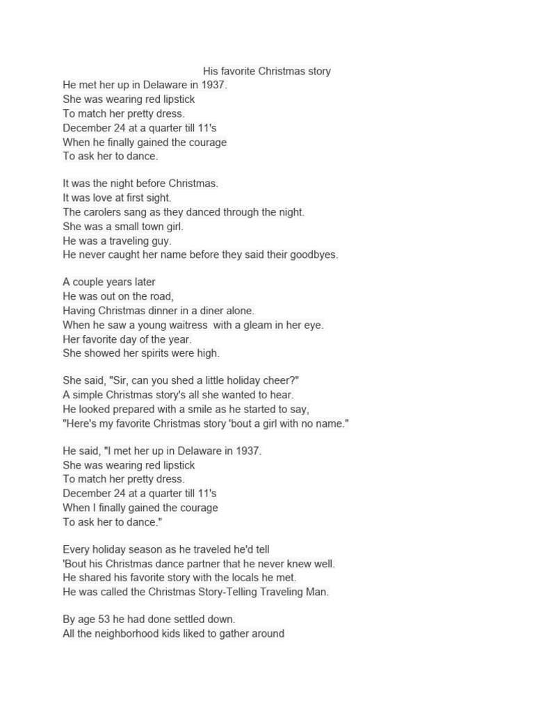 The Christmas Story-Telling Man | PDF | Christmas