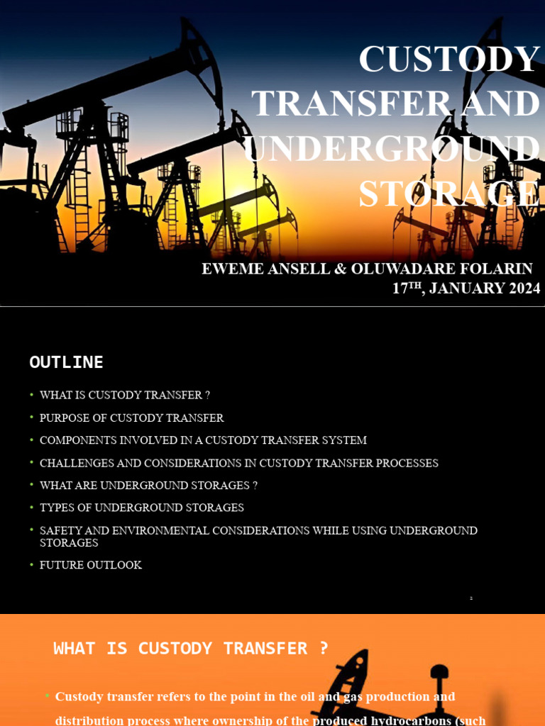 Custody Transfer & Underground Storage Guide | PDF | Flow Measurement ...