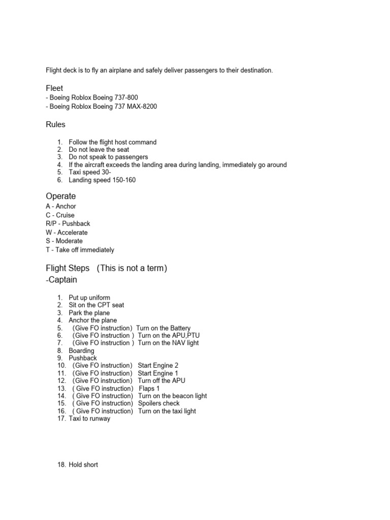 Buzz Flight Operations Checklist | PDF | Civil Aircraft | Transport