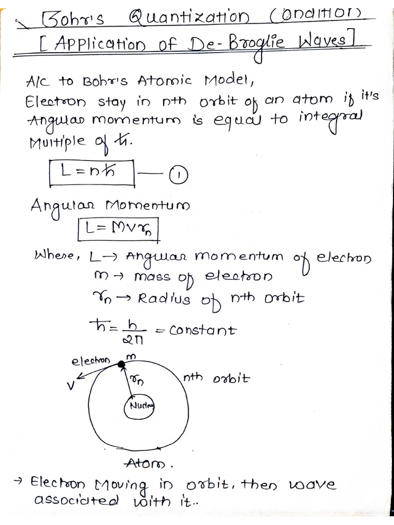 Bohrs Quantization Condition | PDF
