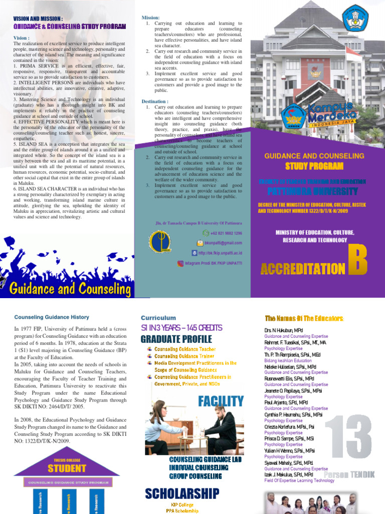 LEAFLET PRODI BK 2022 Bhs Inggris | PDF | Psychology