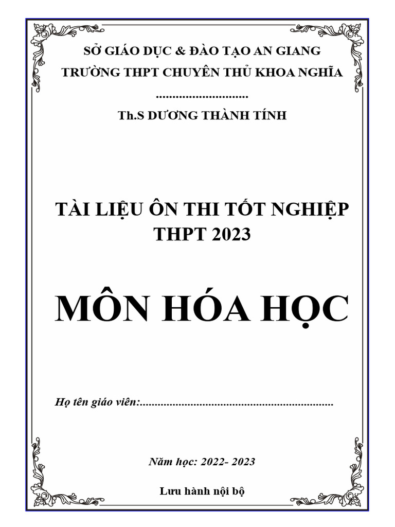 Tai Lieu On TN 2023. 1 File - GV | PDF