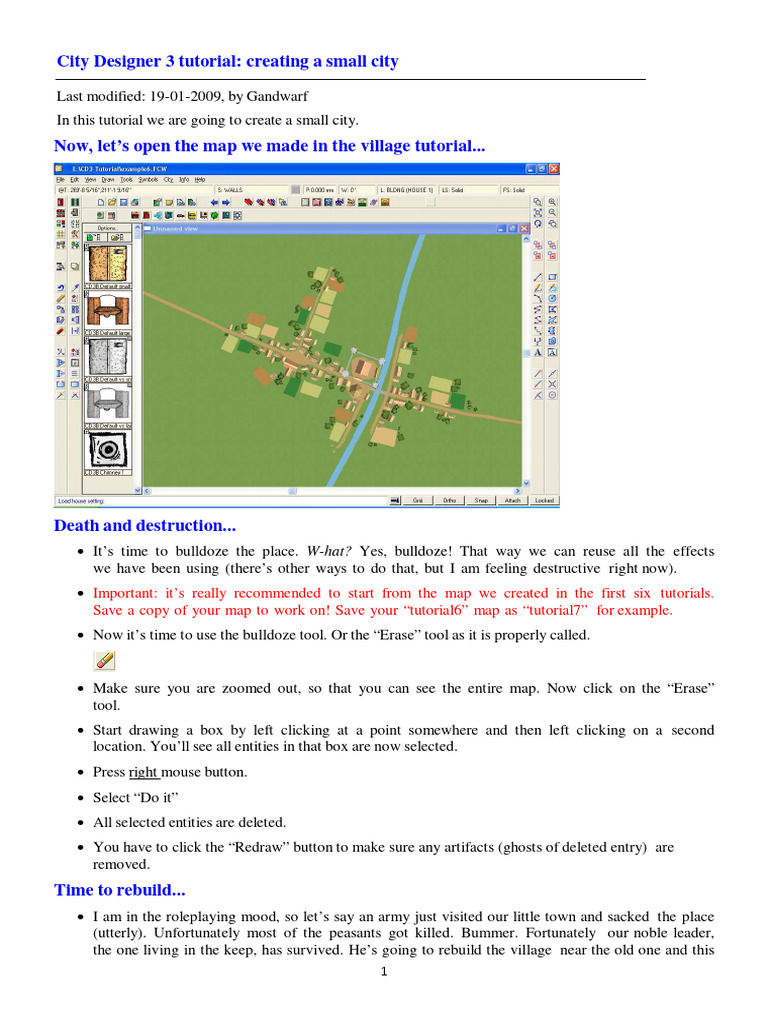 City Designer 3: Small City Tutorial | PDF | River | Cartography