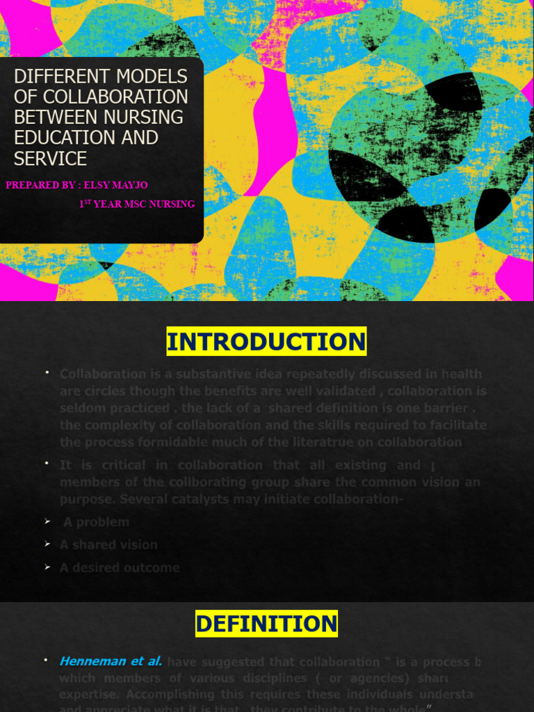 Collaboration Models in Nursing Education | PDF | Collaboration ...
