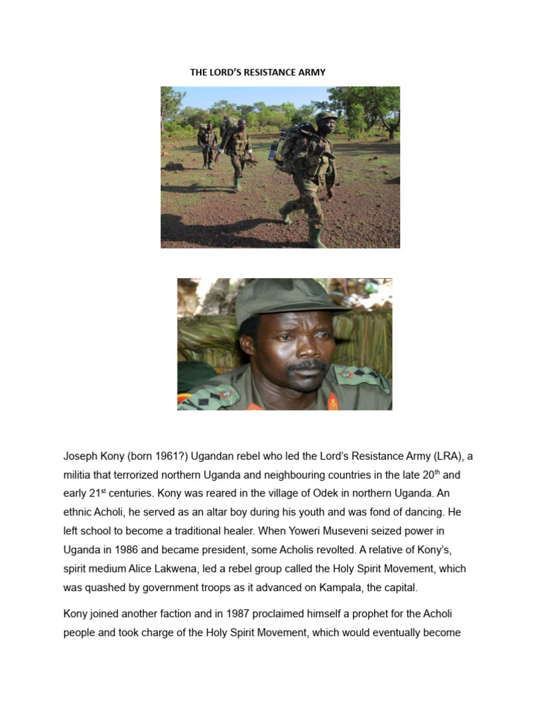 LORDS-RESISTANCE-ARMY | PDF | Lord's Resistance Army | Uganda